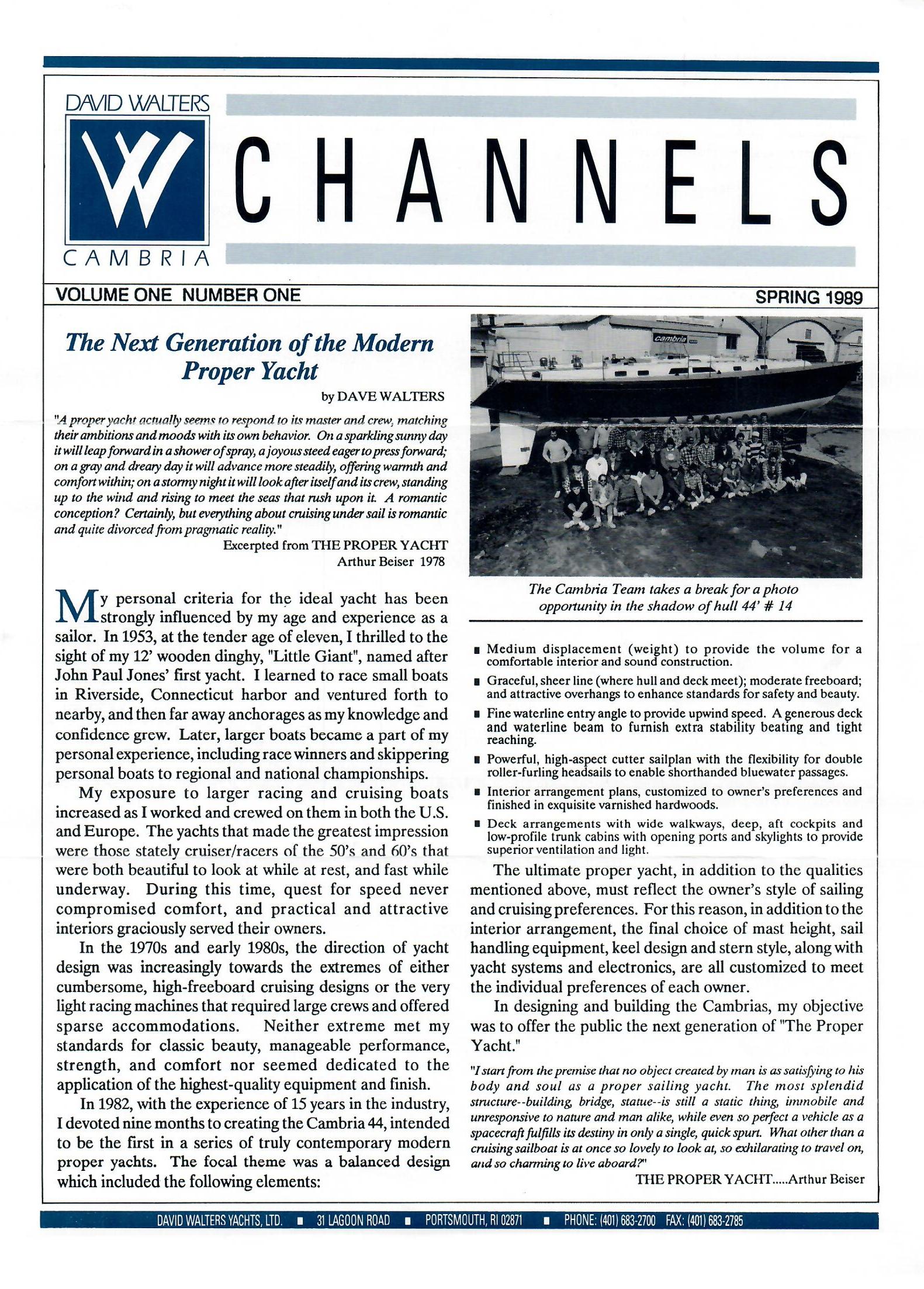 CHANNELS the original DWY newsletter revived after 30 years